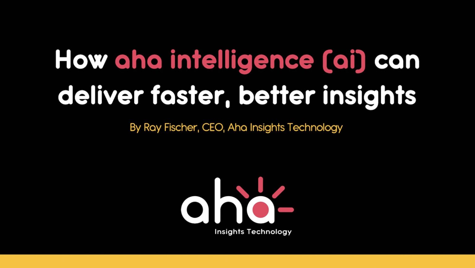 AI for Market Research - Faster, Better Insights with Aha Intelligence